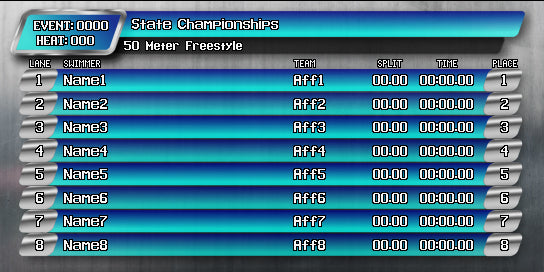 224 x 448 Designer Template: 8-Lane Swimming Bracket Cyan and Blue ...